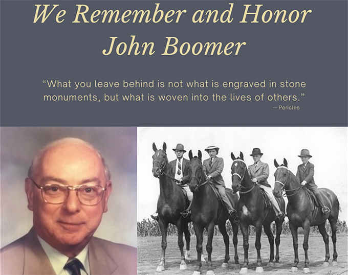 John Boomer, Leader of The Dressage Foundation, Passed Away